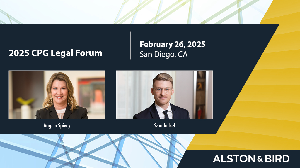 2025 CPG Legal Forum | News & Insights | Alston & Bird