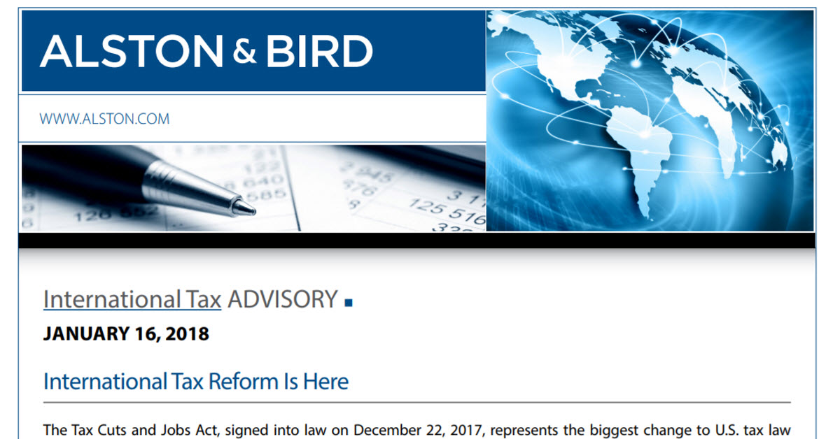 International Tax Advisory: International Tax Reform Is Here | News ...
