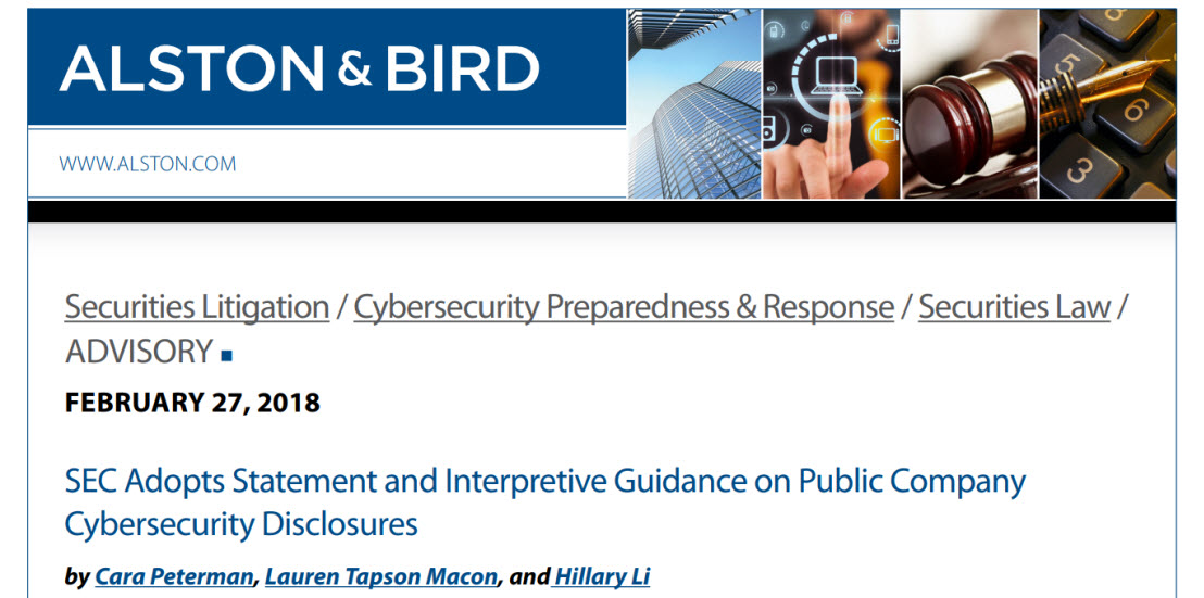 Securities Litigation / Cybersecurity Preparedness & Response ...